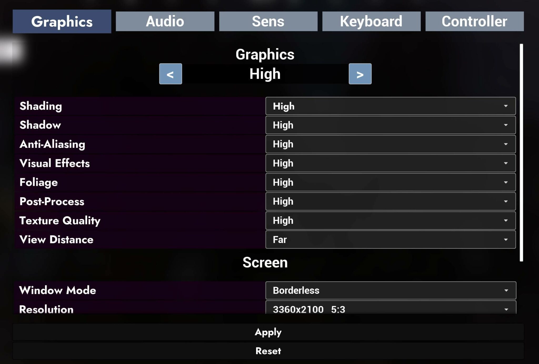 Earniverse Wiki & Documentation» Graphic Settings & Configuration